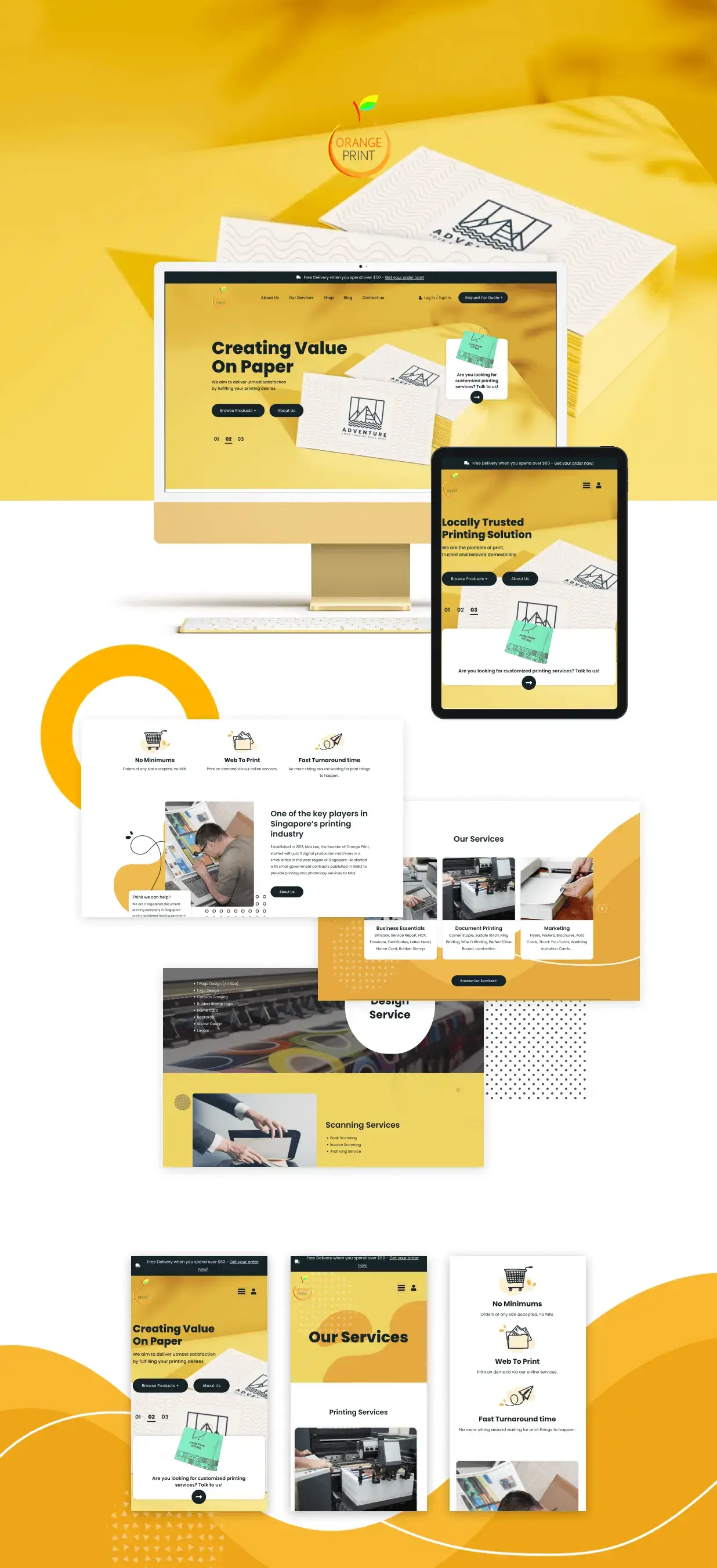 Development Portfolio | Orange Print